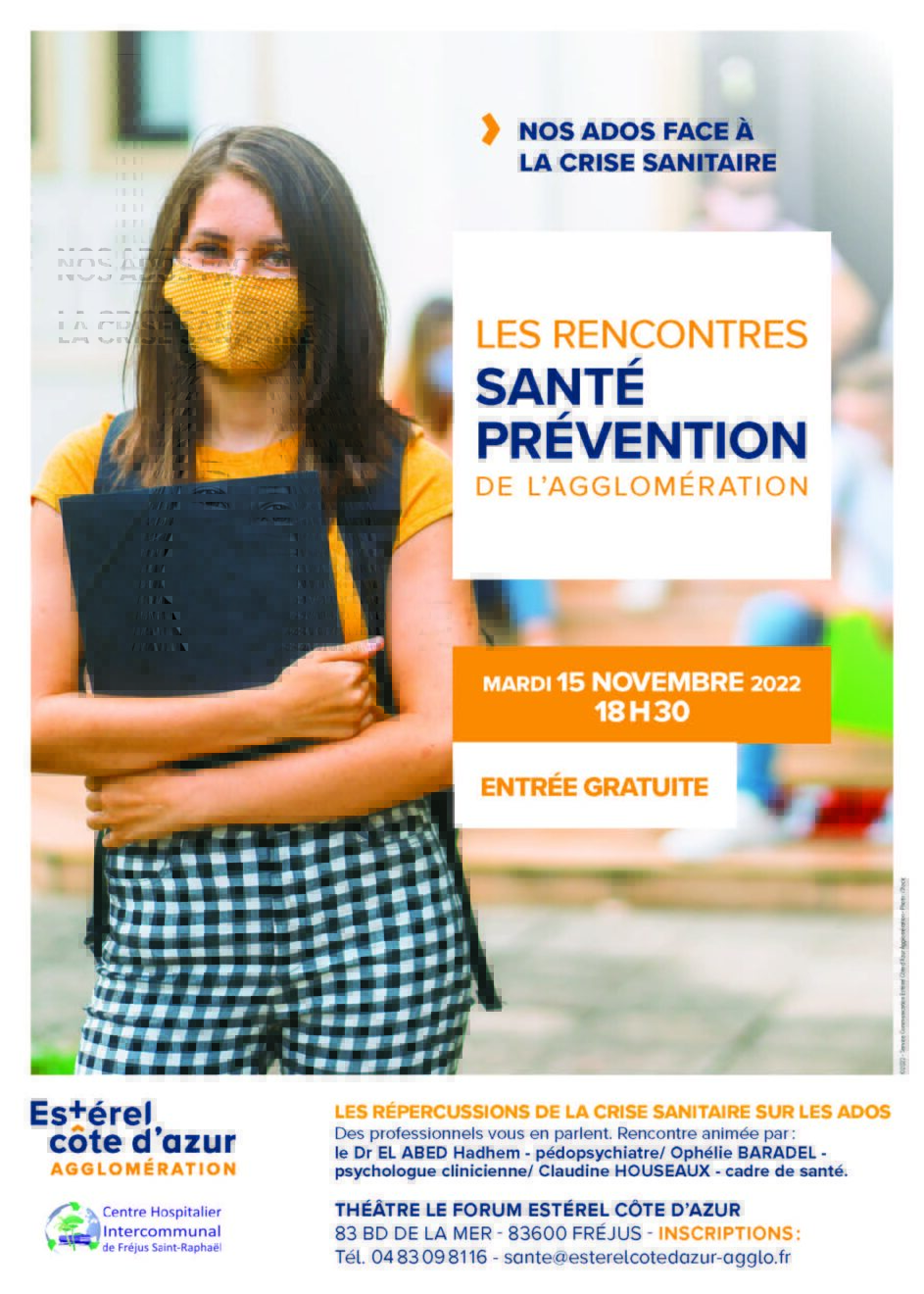 Rencontre Santé Prévention du 15 novembre : « Nos ados face à la crise sanitaire